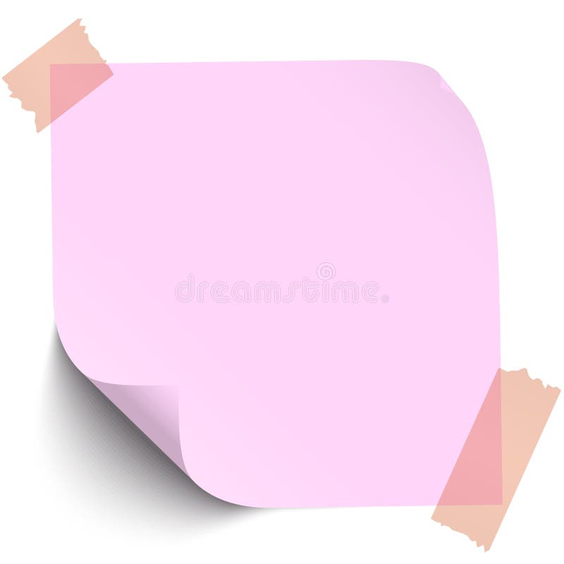 Sticky Note with Pin Needle Stock Vector - Illustration of information ...