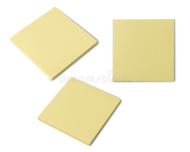 436 Yellow Sticky Note Clipping Path Stock Photos - Free & Royalty-Free ...