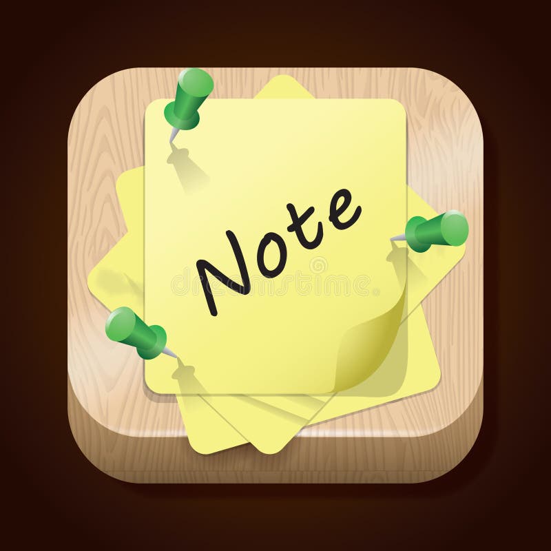 Sticky Note and Pen. Vector Illustration Decorative Design Stock Vector ...