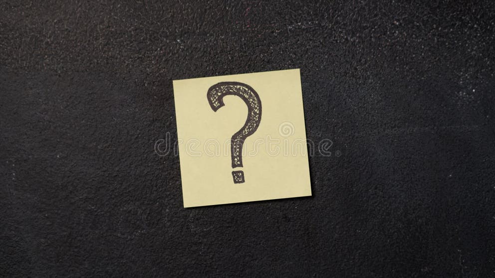 Sticky Note on the Blackboard Stock Image - Image of asking, board ...