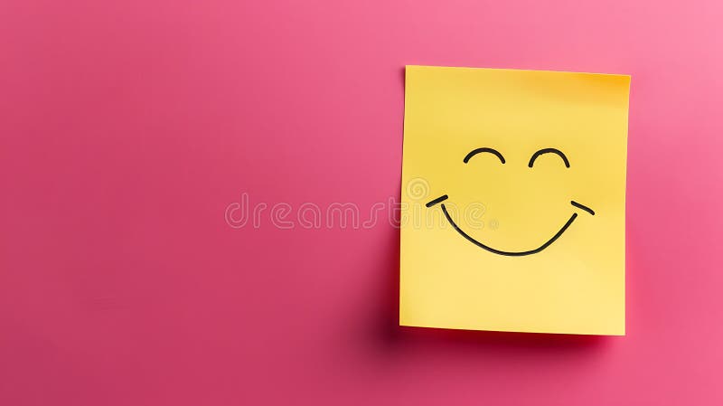 A Sticky Note with a Reminder To Practice Mindfulness on a Solid Pink ...