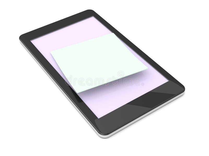 Sticky Note on the Screen of a Smart Phone Stock Illustration ...