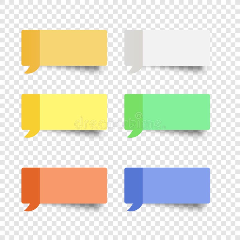Sticky Note Set Message Box Vector Post Note Stock Vector ...