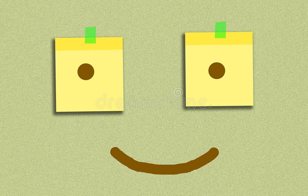 Sticky Note smile stock illustration. Illustration of summer - 90967655