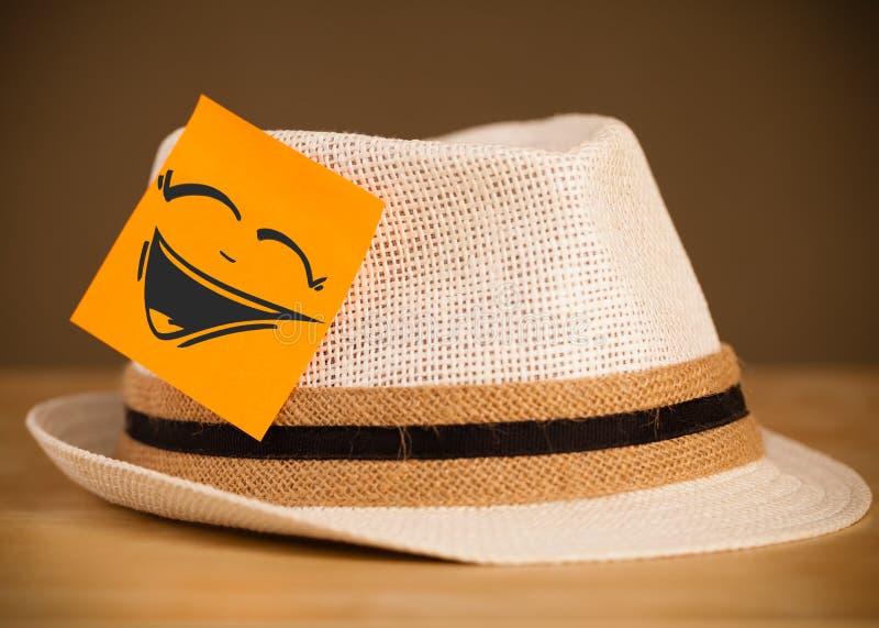 Sticky Note Smiley Face Sticked Hat Stock Photos - Free & Royalty-Free ...