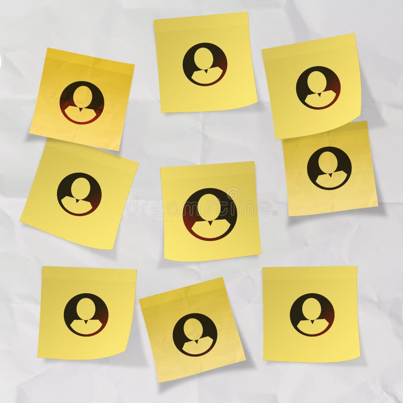 Sticky Note Social Network Icon Crumpled Paper Stock Photos - Free ...