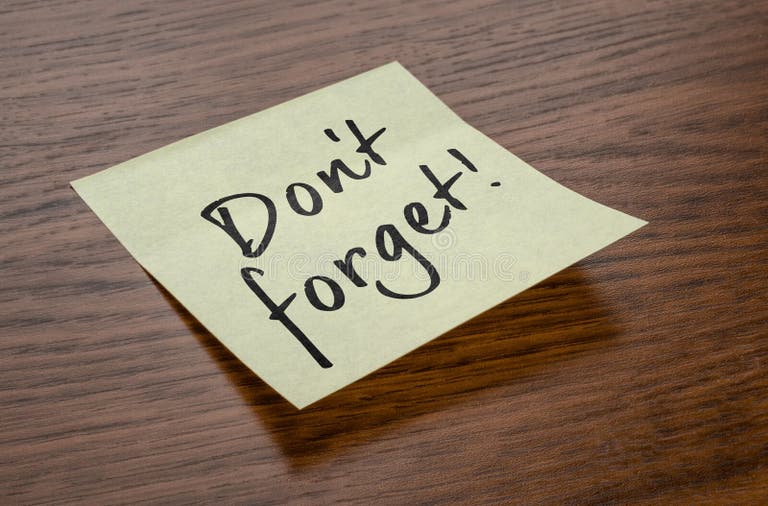 Sticky Note with the Text Do Not Forget Stock Image - Image of dont ...