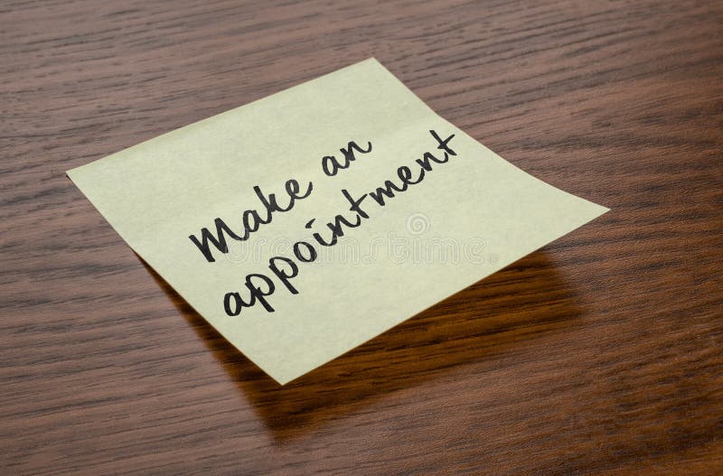 Sticky Note with the Text Make an Appointment Stock Photo - Image of ...