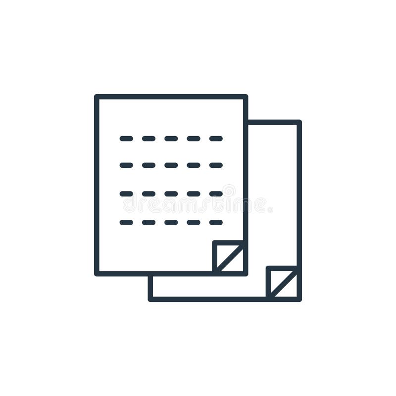 Sticky Note Vector Icon Isolated on White Background. Outline, Thin ...