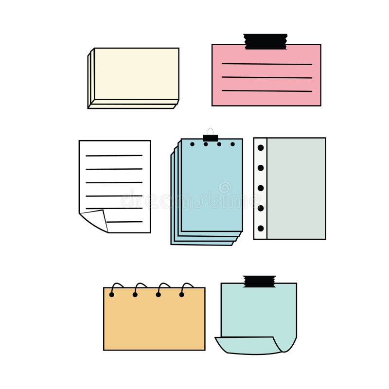 Sticky Note Vector Reminder Note daily Paper Stock Vector ...