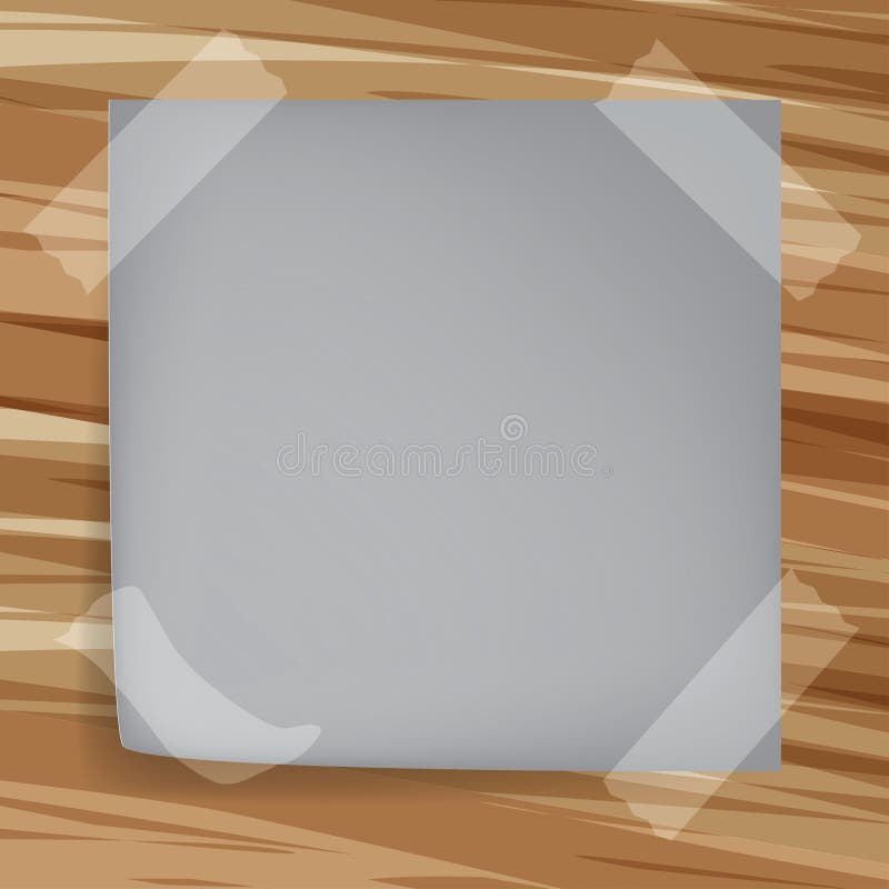 Sticky Note on Wood Broad Vector Eps10 Stock Vector - Illustration of ...