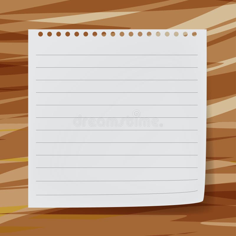 Sticky Note on Wood Broad Vector Eps10 Stock Vector - Illustration of ...