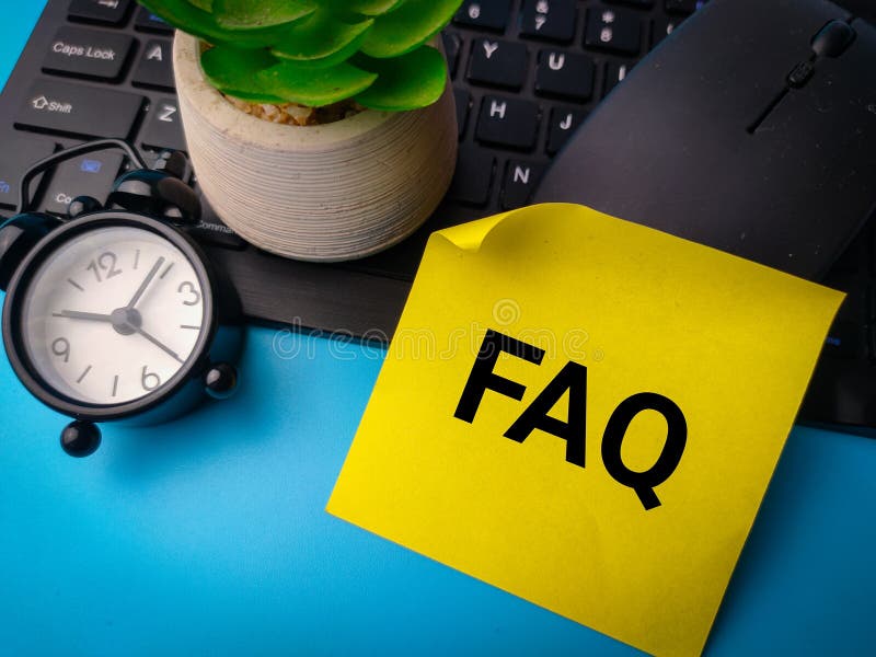Sticky Note with the Word FAQ Frequently Asked Question Stock Photo ...
