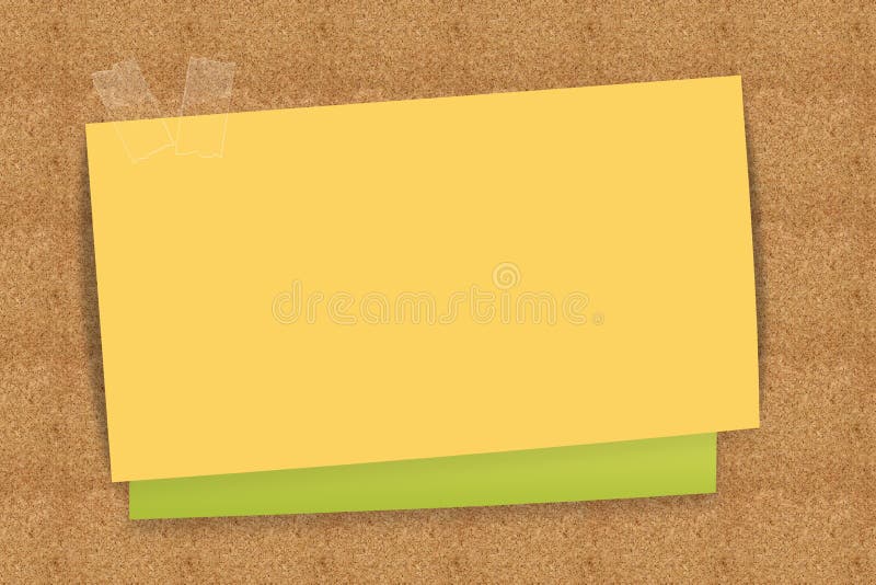 Sticky Note Yellow and Green Stock Photo - Image of information, board ...