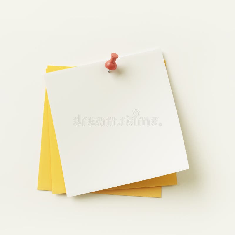 Blank Coloured Sticky Notes Pad Stock Illustration - Illustration of ...