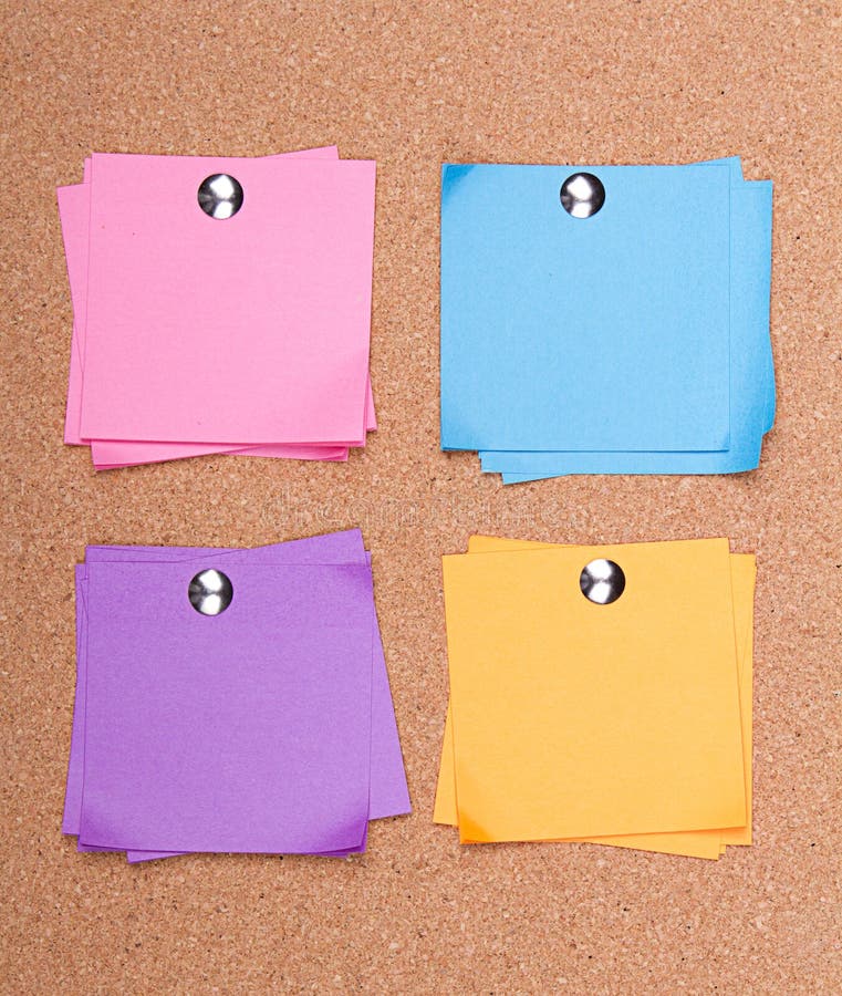 Sticky Notes on a Clothes Line Stock Photo - Image of notebook, blue ...