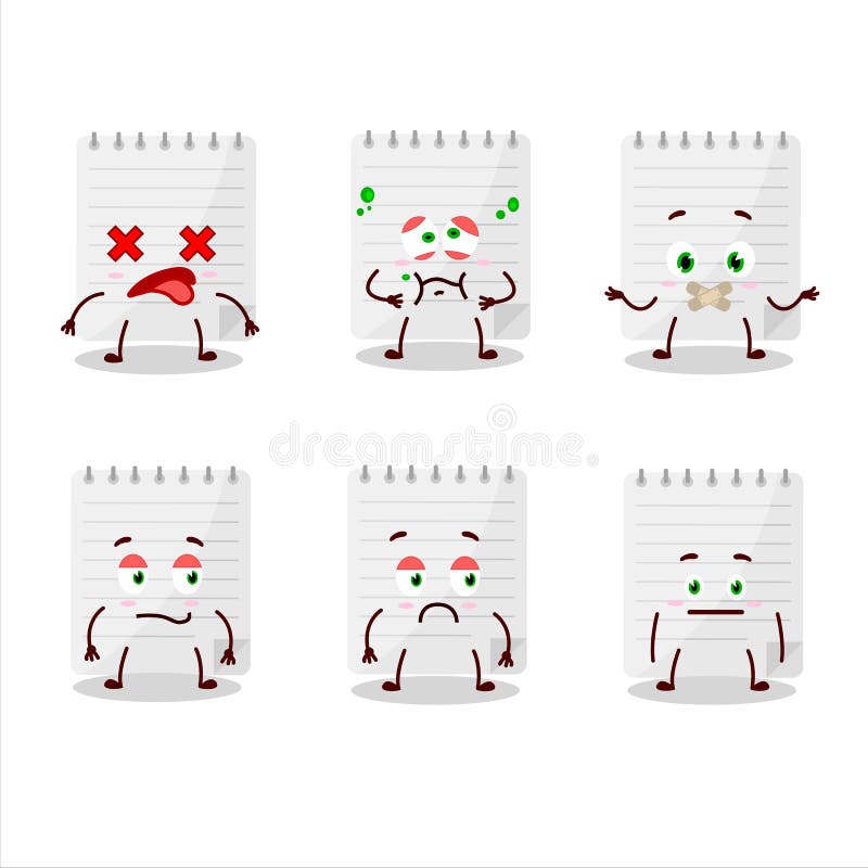 Sticky Notes Cartoon Character with Nope Expression Stock Vector ...