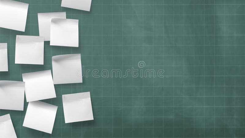 Sticky Notes on a Chalkboard Stock Photo - Image of organizer ...