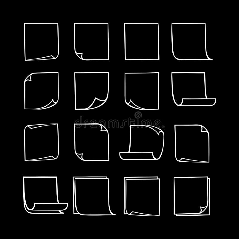 Drawn Notes Sticky Stock Illustrations – 394 Drawn Notes Sticky Stock ...