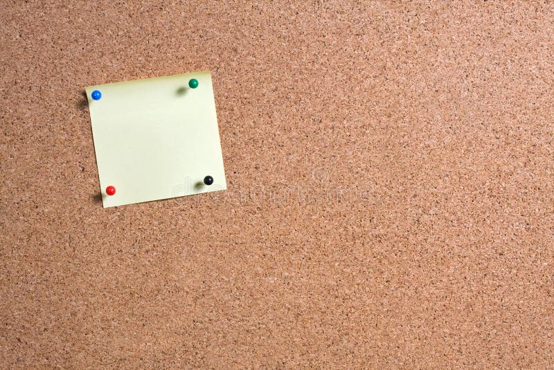 Sticky Notes and Cork Board Stock Image - Image of sheets, adhesive ...