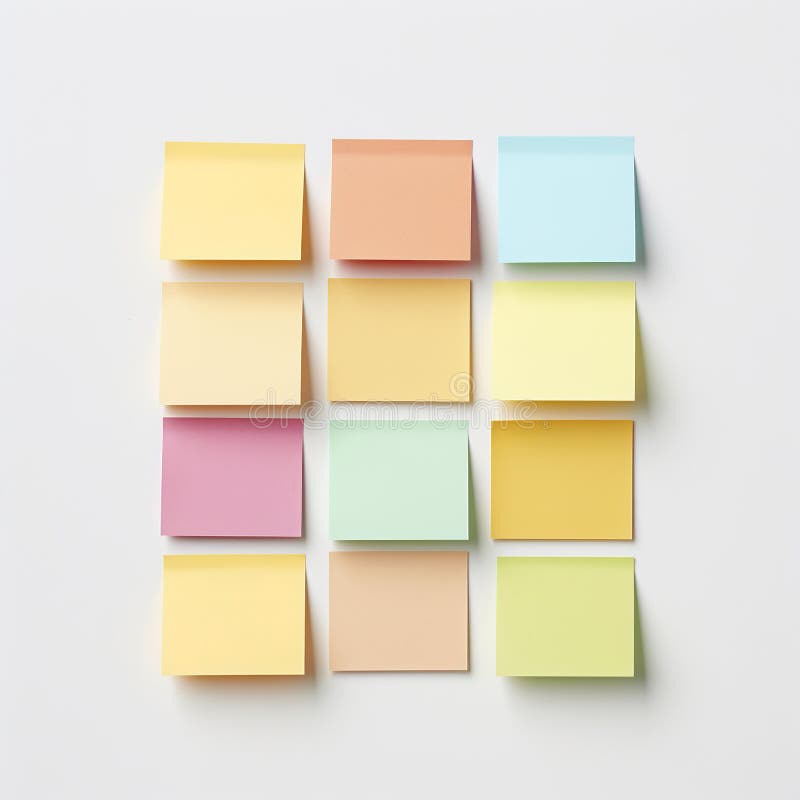 Sticky Notes in Different Colors. Sticky Notes Illustration for Graphic ...
