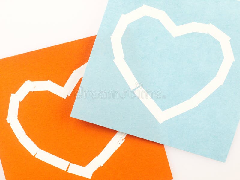 Sticky Notes with Heart Symbol. Stock Photo - Image of isolated, sticky ...
