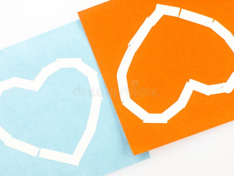 Sticky Notes with Heart Symbol. Stock Photo - Image of design, isolated ...