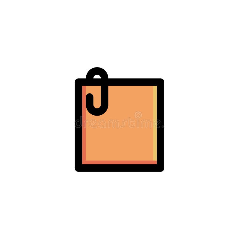 Sticky Notes Icon stock vector. Illustration of announcement - 200581978