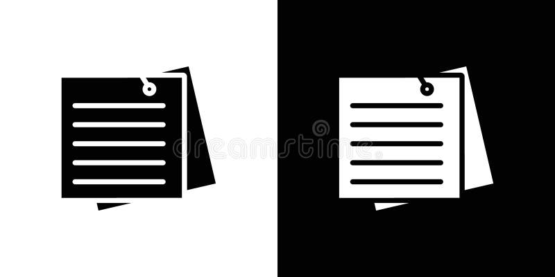 Sticky Notes Icon Isolated Flat Vector in Outline Stock Vector ...