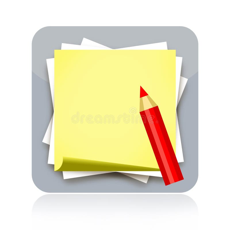 Sticky notes icon stock illustration. Illustration of objectives ...