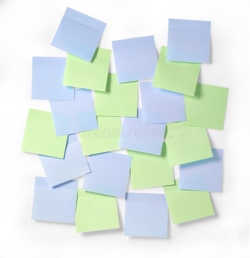 Sticky Notes Isolated on a White Back Ground Stock Image - Image of ...