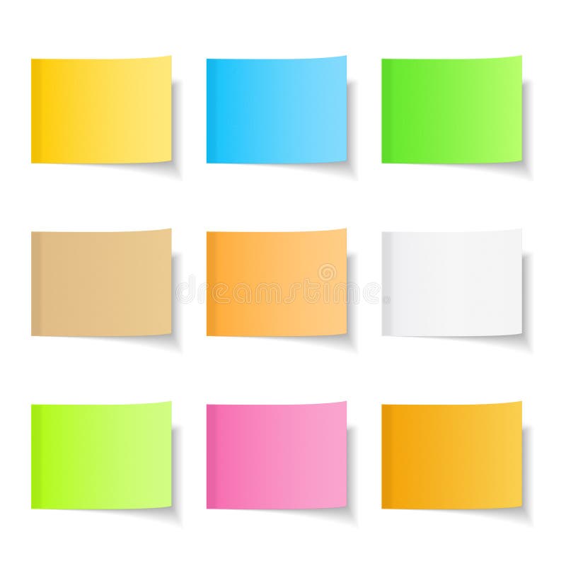 Sticky Notes Colors Stock Illustrations – 3,654 Sticky Notes Colors ...