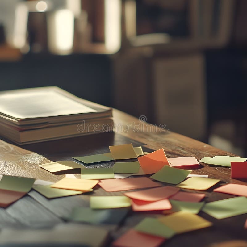 Sticky Notes Office Work Post-its Planning Supplies Stock Illustration ... Sticky Notes Office Work Post-its Planning Supplies Stock Illustration ...