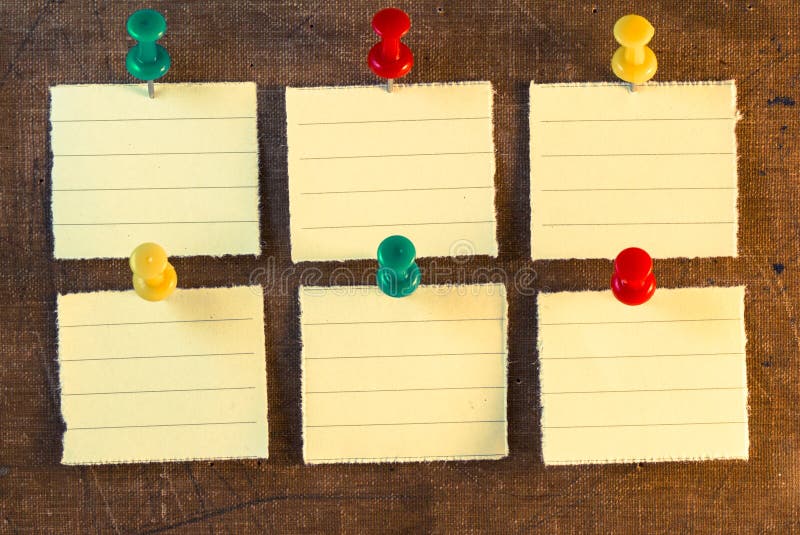 Sticky Notes on Old Paper Background Stock Image - Image of label ...