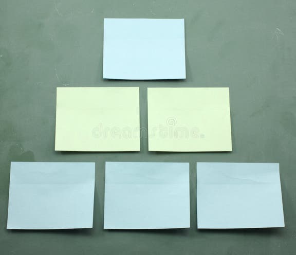 Sticky Notes Organization Chart Template Stock Image - Image of green ...