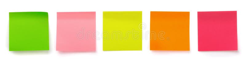 Four colour post it note stock image. Image of reminder - 25572047