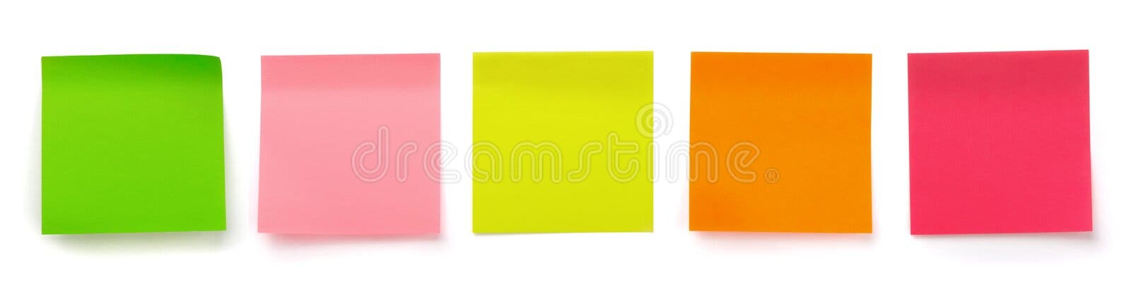 Four colour post it note stock image. Image of reminder - 25572047