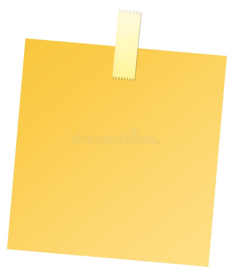 Sticky Notes, Post it Notes. Yellow Stock Illustration - Illustration ...