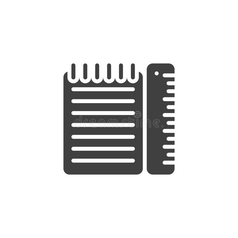 Sticky Notes and Ruler Vector Icon Stock Vector - Illustration of ...