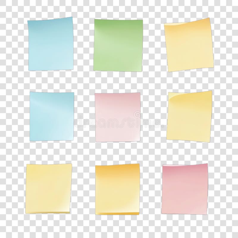 Sticky notes set stock image. Illustration of memo, sheet - 341490893