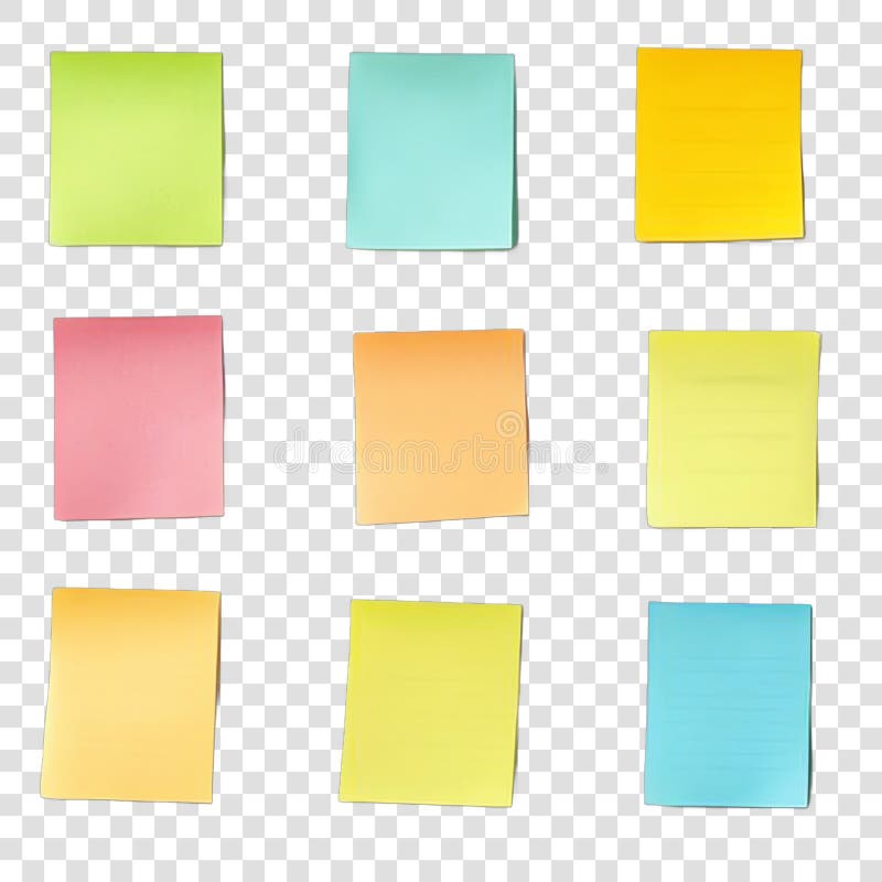 Sticky notes set stock image. Illustration of transparent - 341535837