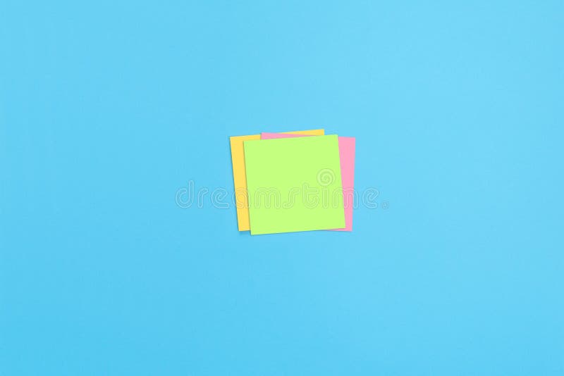 Sticky notes on the table stock photo. Image of work - 238178062