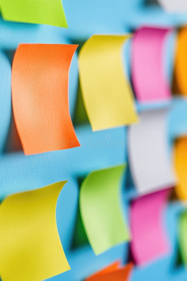 Colorful Sticky Notes Wall stock image. Image of brainstorming - 377309365