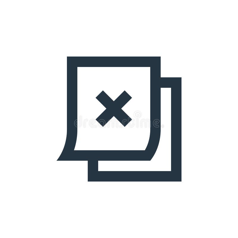 Sticky Notes Vector Icon Isolated on White Background. Outline, Thin ...