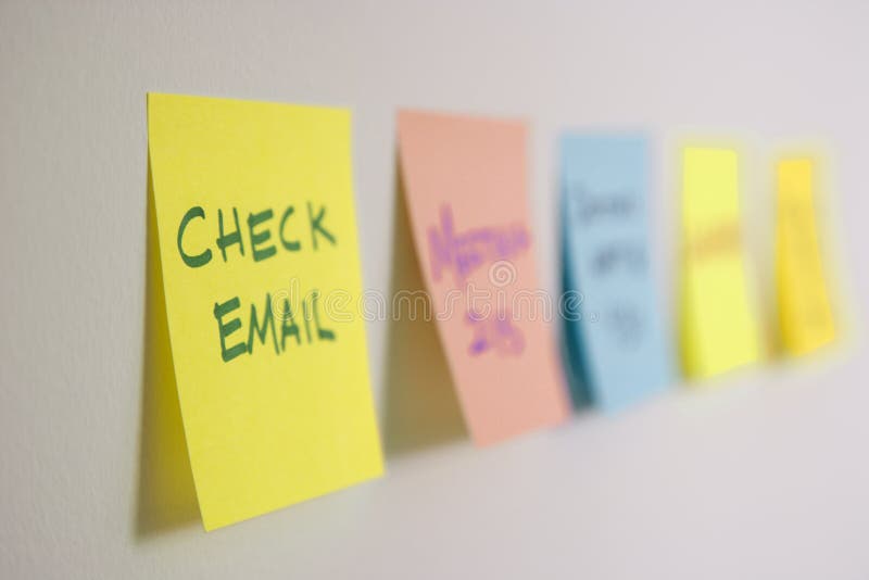 Sticky notes on wall. stock photo. Image of responsibility - 2426182
