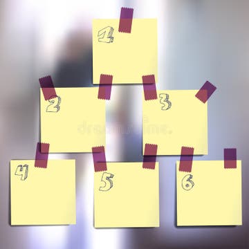 Sticky Notes Numbers Stock Illustrations – 62 Sticky Notes Numbers ...