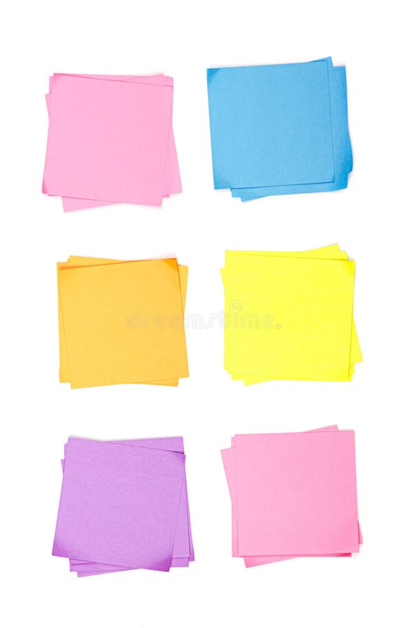 Sticky Notes on a Clothes Line Stock Photo - Image of notebook, blue ...