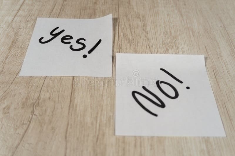 Sticky Notes Yes Focus No Out Stock Photos - Free & Royalty-Free Stock ...