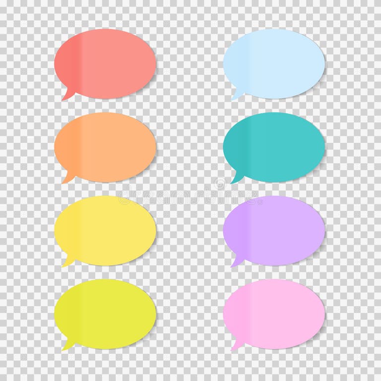 Speech Bubble Set Transparent Background Stock Illustrations – 4,189 ...