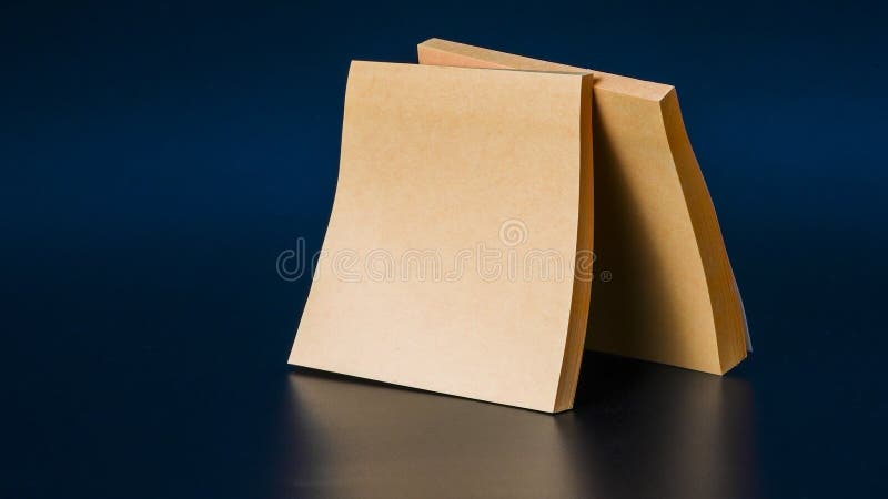 Sticky Orange Paper Notes Isolated on Black Background Stock Photo ...